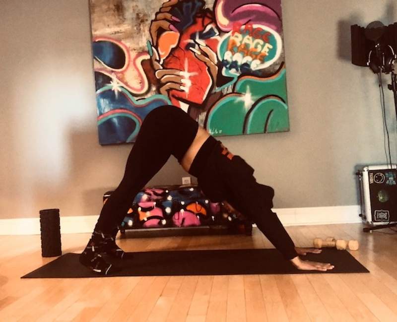 Coco Working Out In Heels