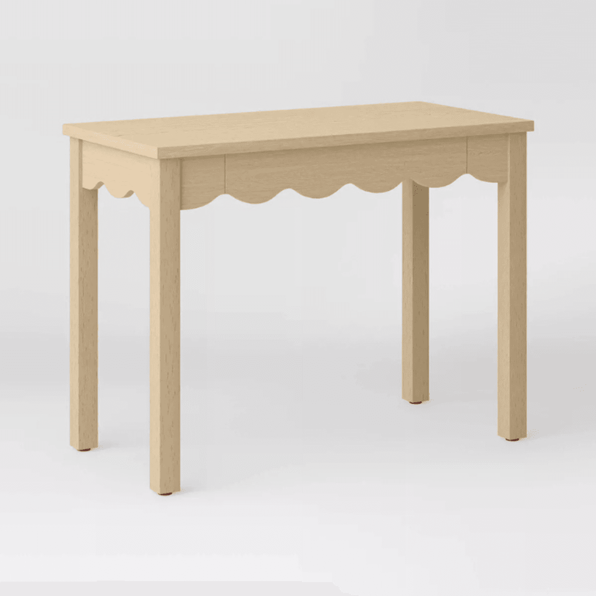 Room Essentials™ Scallop Desk with Drawer Natural - xoNecole