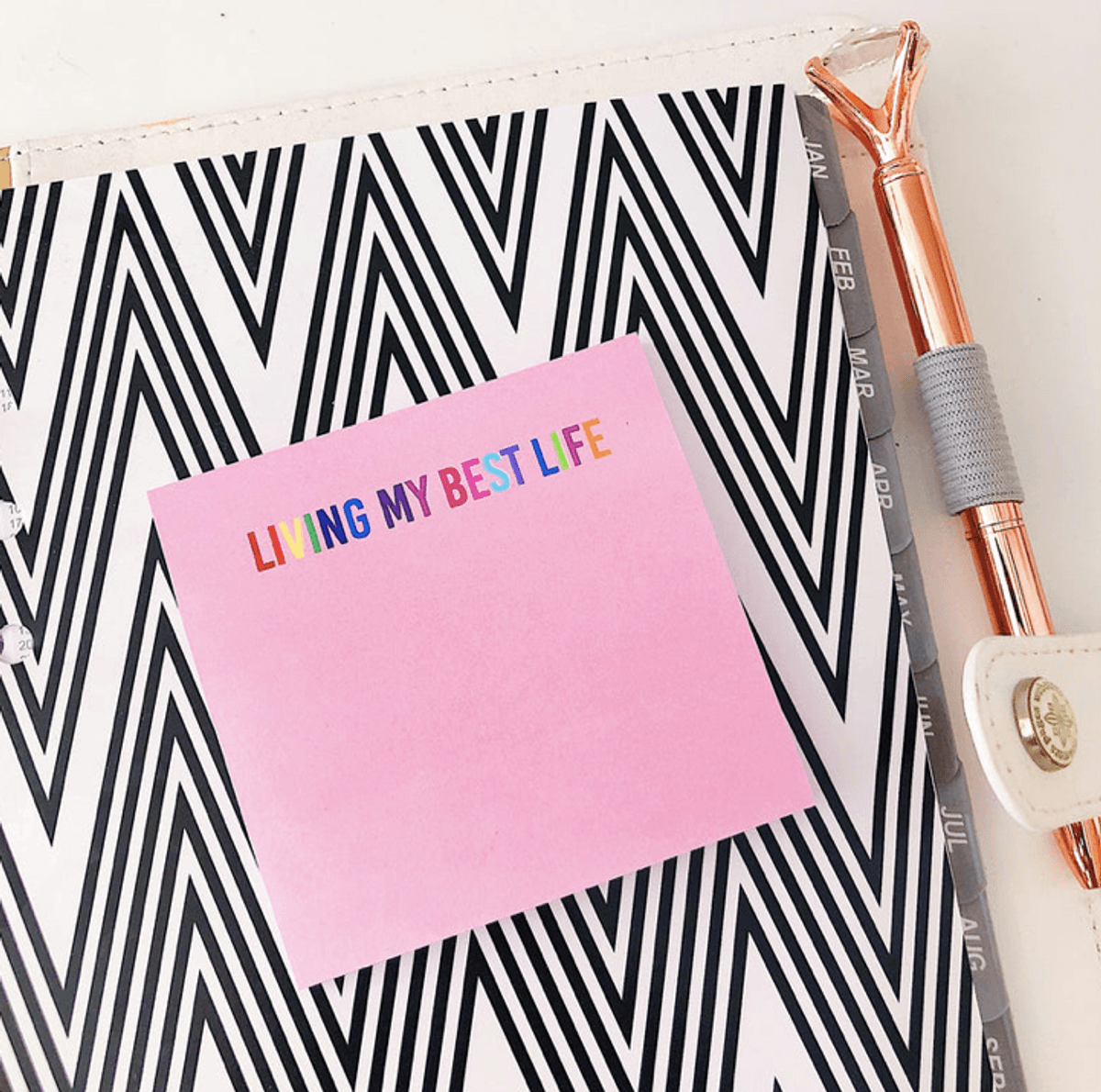 "Living My Best Life" Post-It Notes - xoNecole